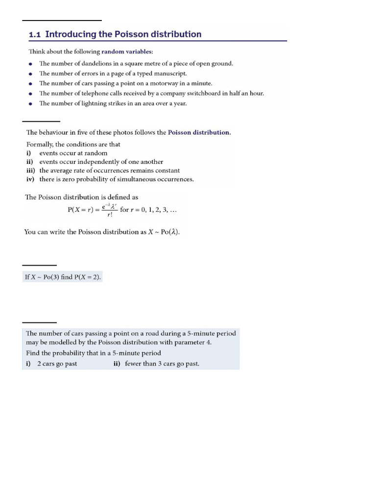 The Poisson Distribution | PDF