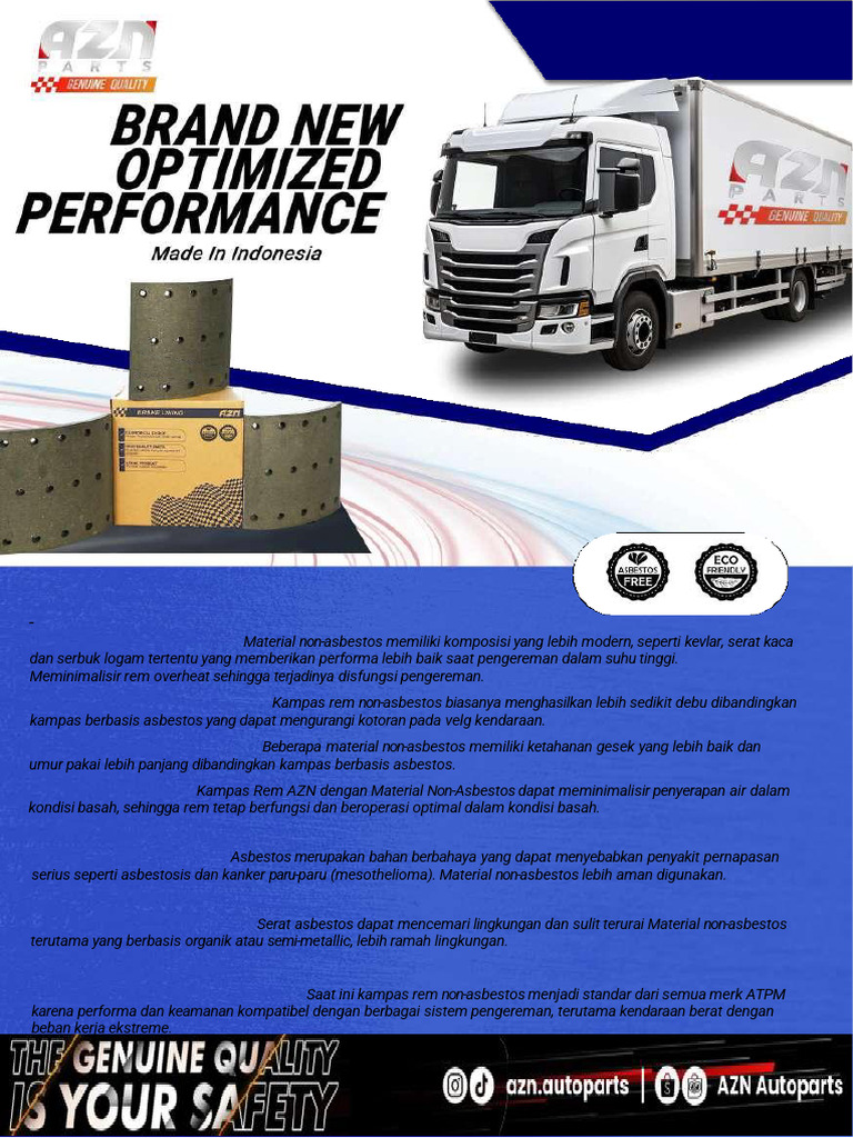 Flyer Heavy Duty - Brake Lining | PDF