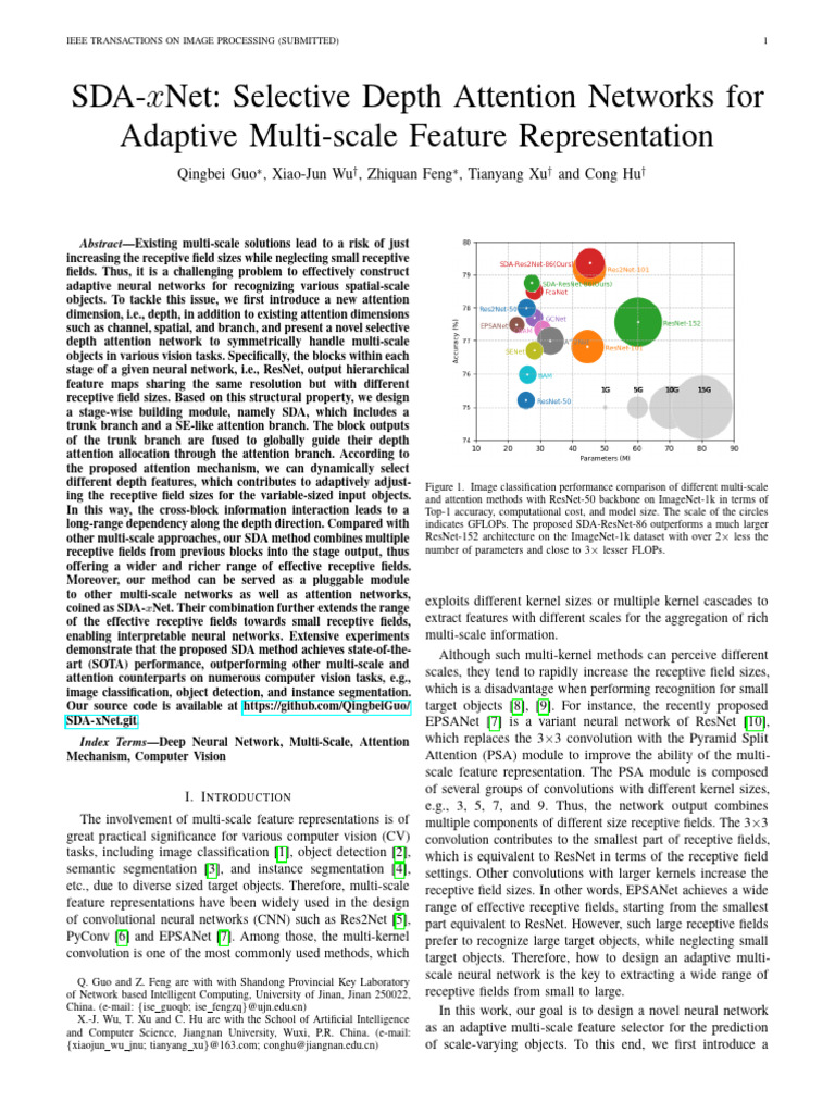 Selective Depth Attention Networks For Adaptive Multi-Scale Feature ...