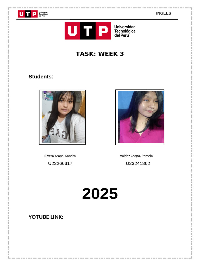 Week 3 English Task Overview | PDF