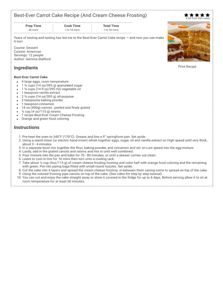 Best-Ever Carrot Cake Recipe (and Cream Cheese Frosting) - Gemma’s ...