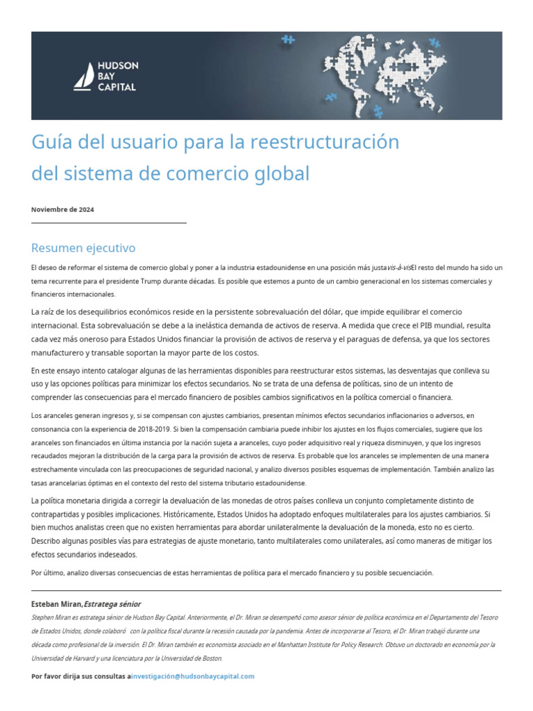 Users Guide Restructuring the Global Trading System | PDF | Dólar de los Estados Unidos ...