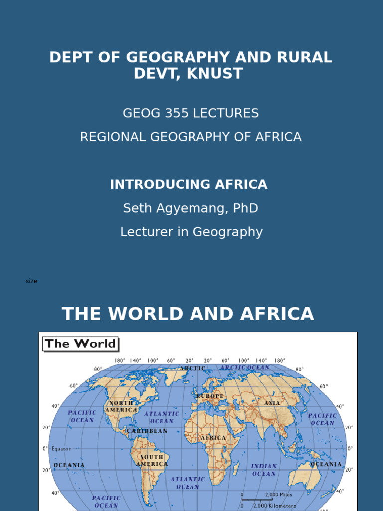 GEOG 355 Lecture1 Introducing Africa-1 | PDF | Africa | Homo