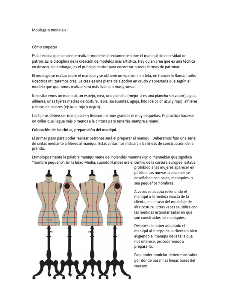 RA4 Guia Moulage | PDF | Ropa