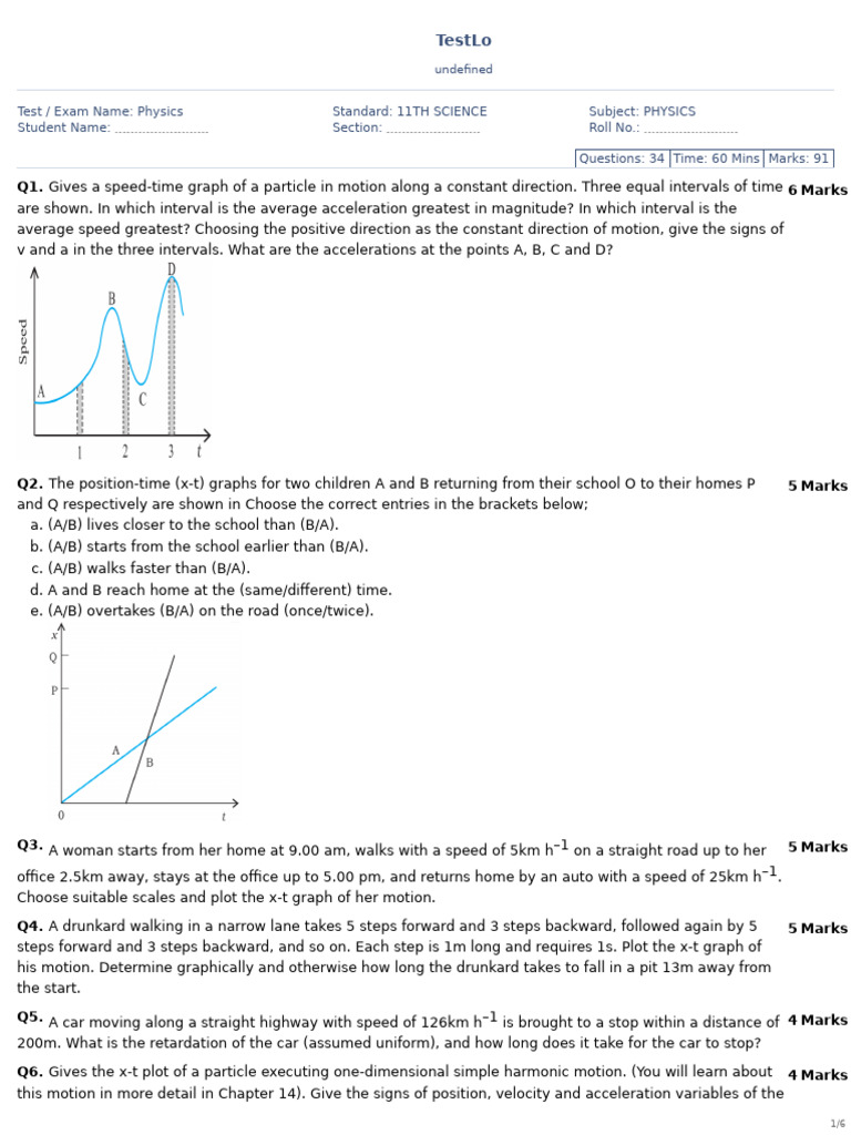 Physics - 11TH SCIENCE-PHYSICS | PDF | Speed | Acceleration