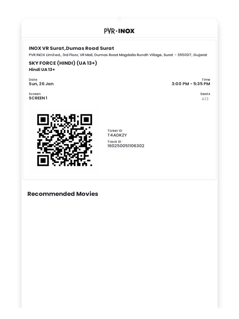 SKY FORCE Screening at INOX Surat | PDF
