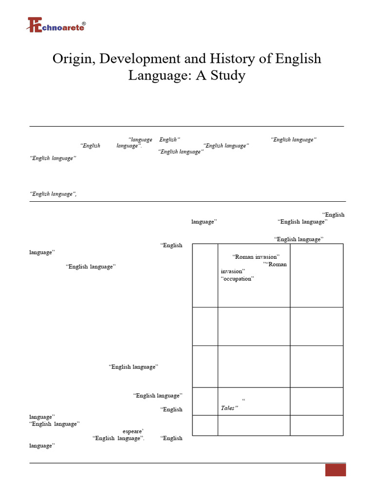 History and Evolution of English Language | PDF | English Language | Latin