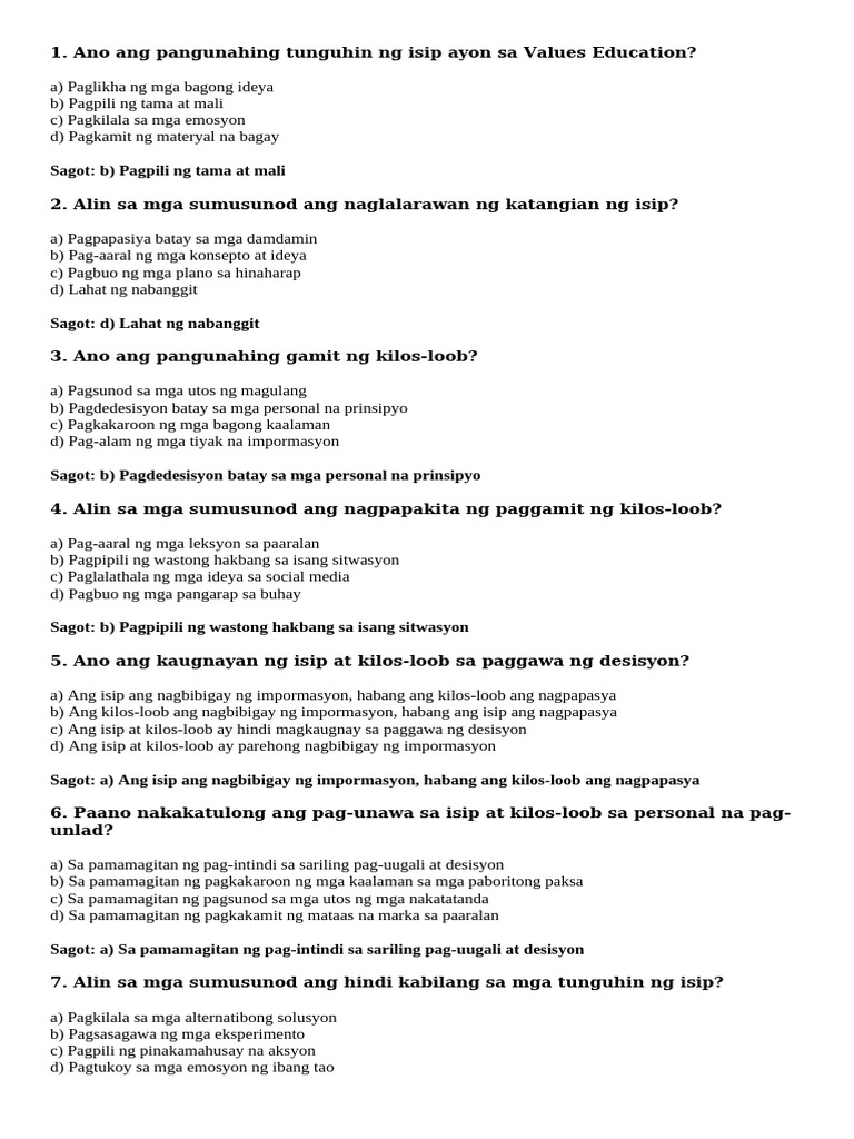 Key To Correction Values | PDF