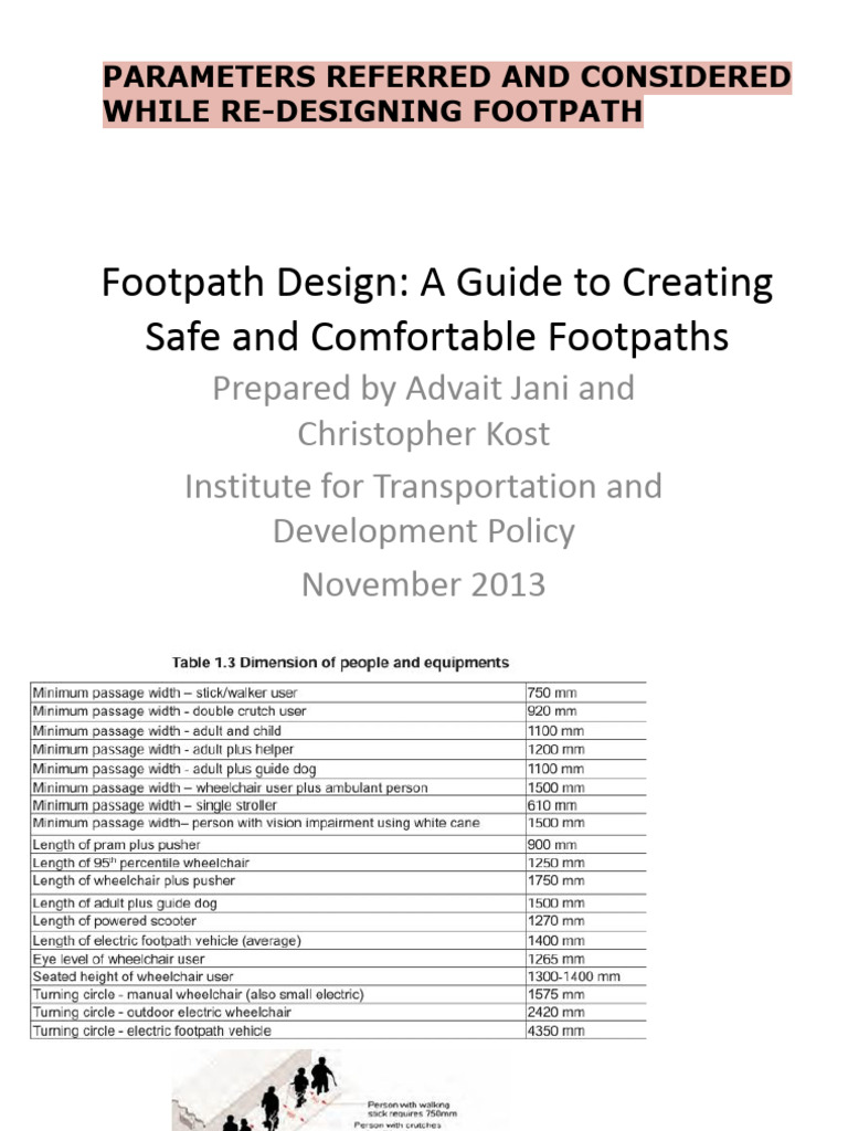 Footpath_Design_Presentation | PDF | Sidewalk | Pedestrian Crossing