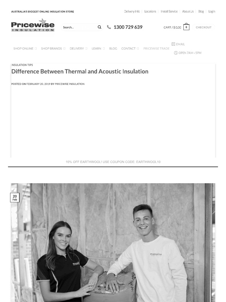 Difference Between Thermal and Acoustic Insulation | PDF