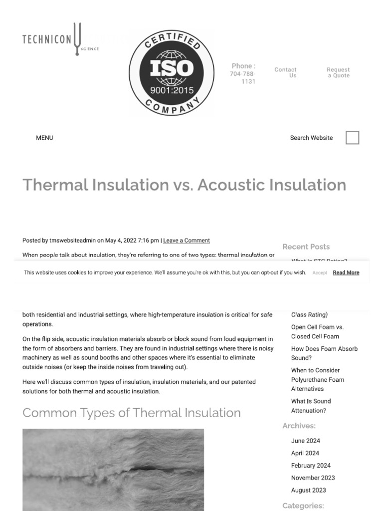 Thermal Insulation Vs Acoustic Insulation Pdf