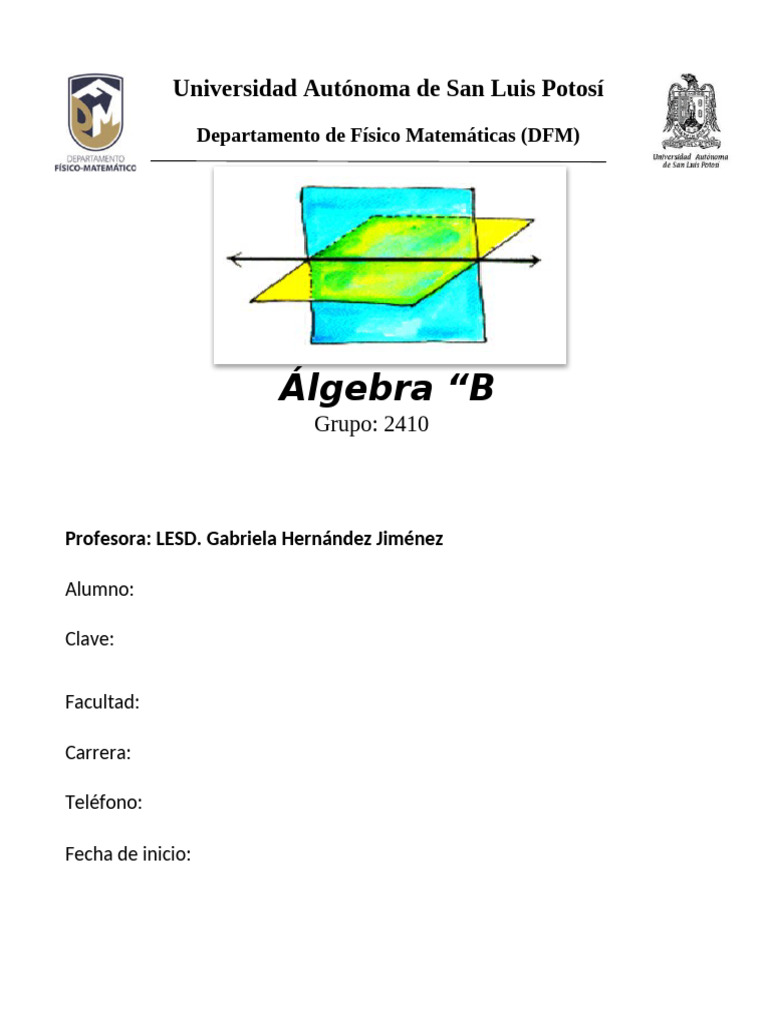 Portada Álgebra B | PDF