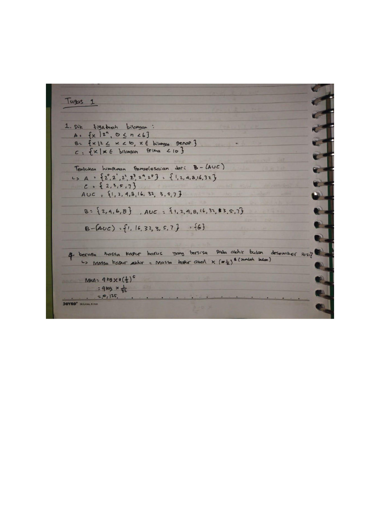 Tugas 1 Matek | PDF