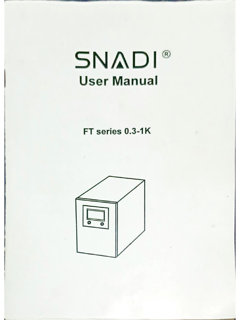 Snat Snadi Inverter User Manual | PDF