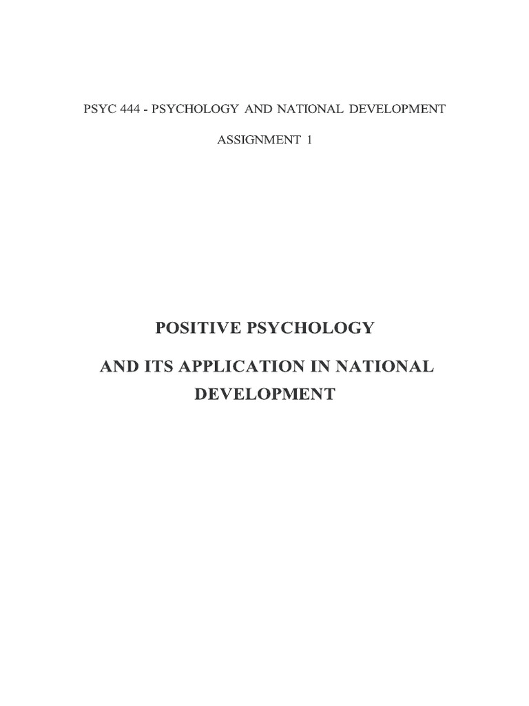 Positive Psychology | PDF