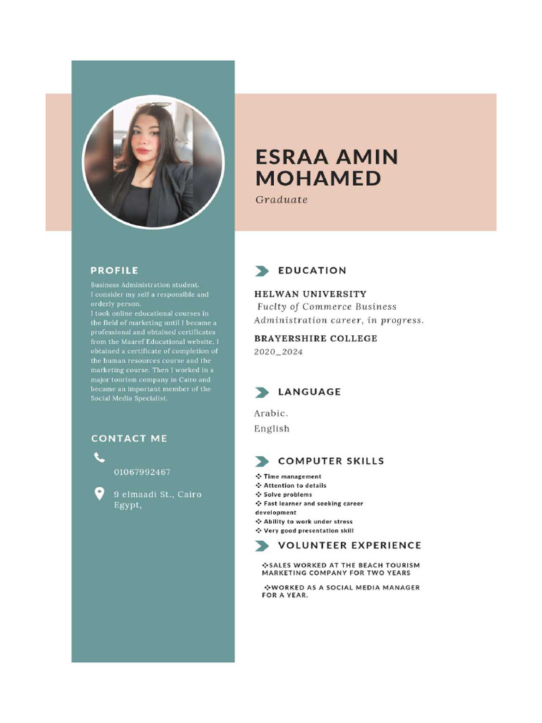 Esraa Amin CV | PDF