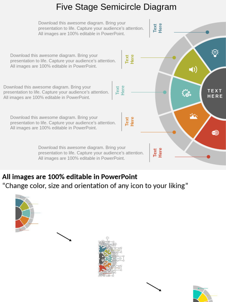 Semi Circular Free PowerPoint Template | PDF