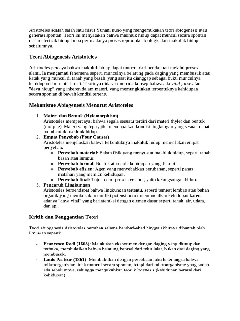 Aristoteles Adalah Salah Satu Filsuf Yunani Kuno Yang Mengemukakan ...