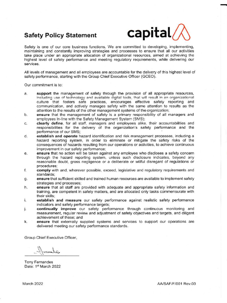 Safety Policy | PDF
