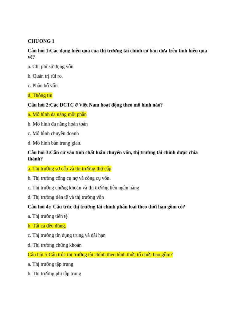 TTTC VÀ CĐCTC | PDF