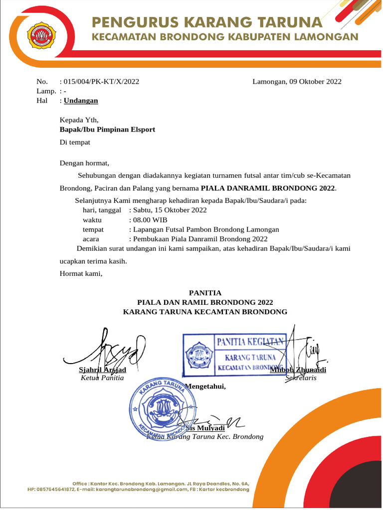 Undangan Pembukaan Danramil | PDF