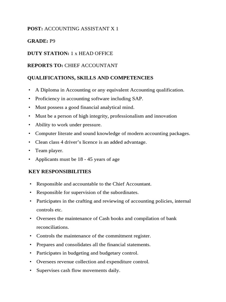 Npa Accounting Assistant | PDF