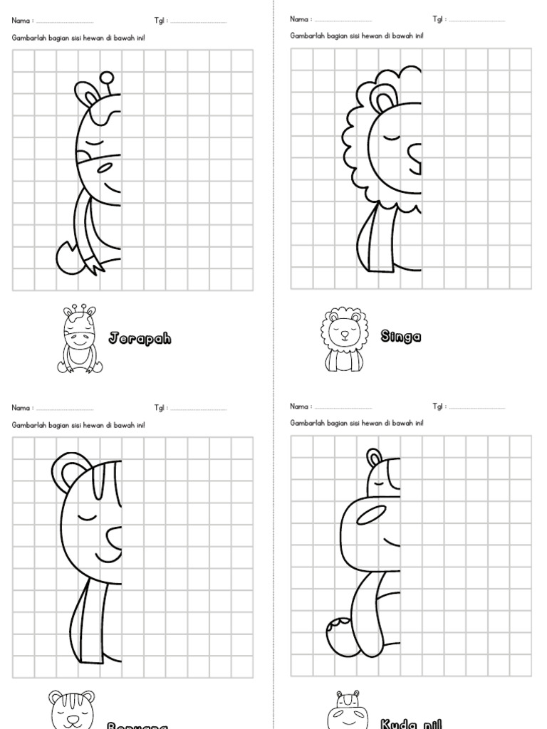 Animals Symmetry Drawing | PDF