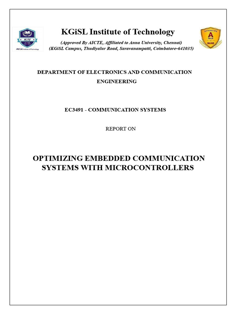Communication System Assignment 2 | PDF | Embedded System | Internet Of ...