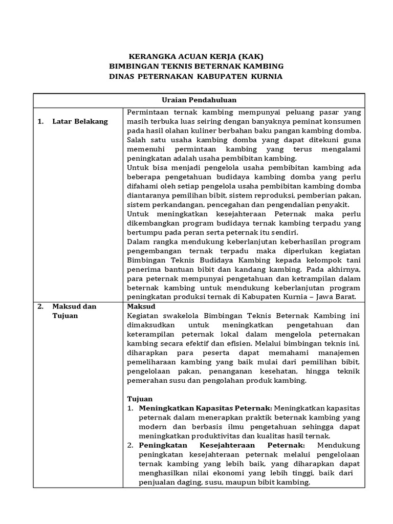Fernando Silalahi-LAMPIRAN 9-KAK Swakelola Tipe I Dan Kontrak Swakelola Tipe IV | PDF