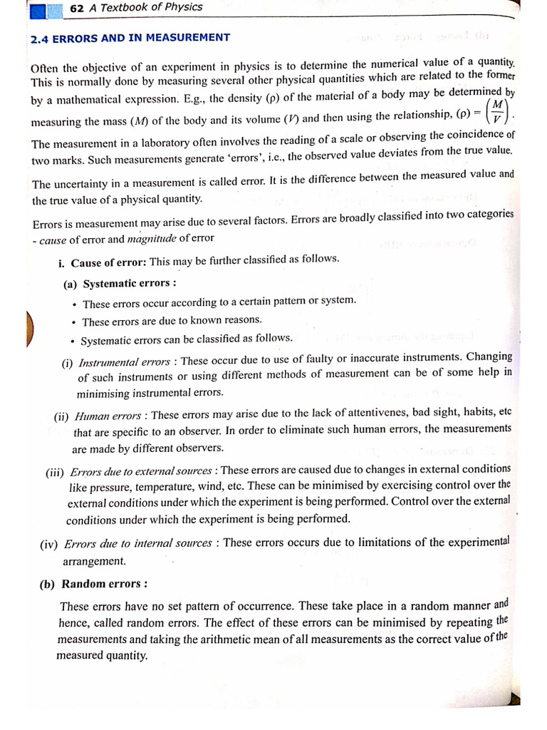 Understanding Measurement Errors and Figures | PDF | Significant ...