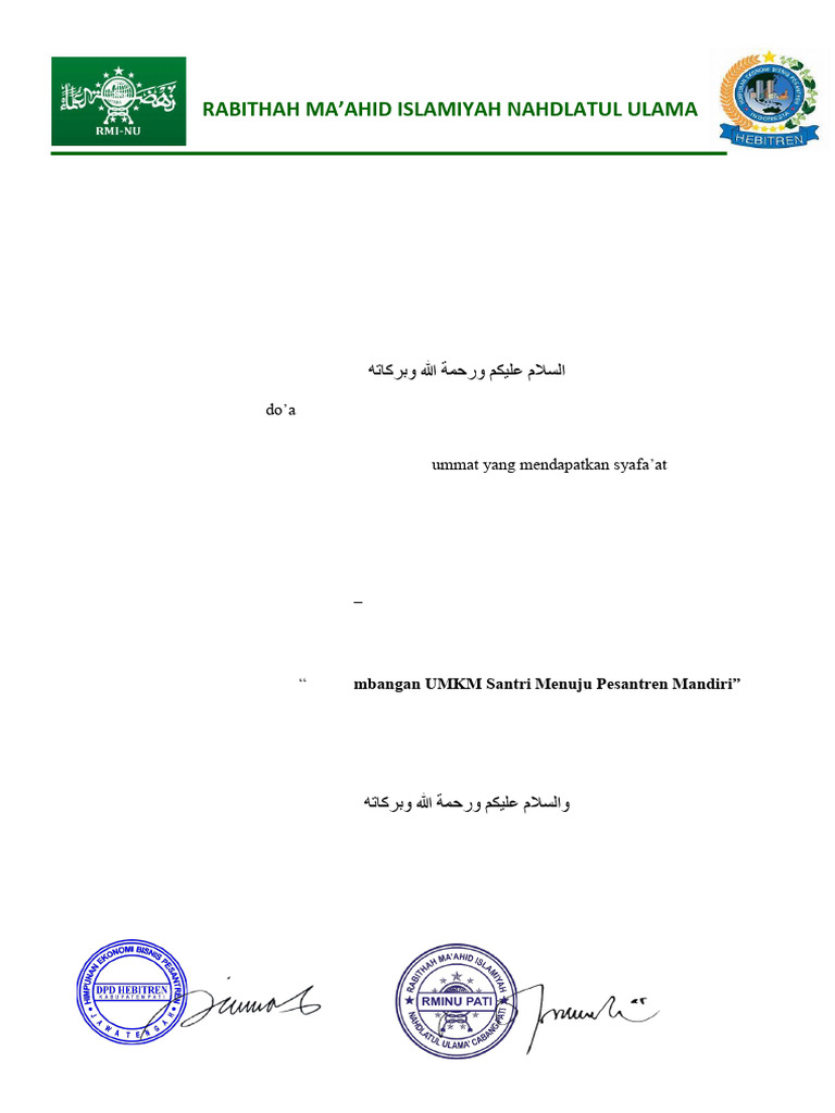 Undangan Dialok Hebitren RMI | PDF