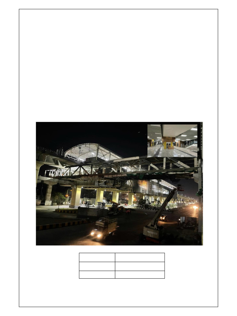 Pune Metro Station Site Visit Report | PDF | Concrete | Rapid Transit