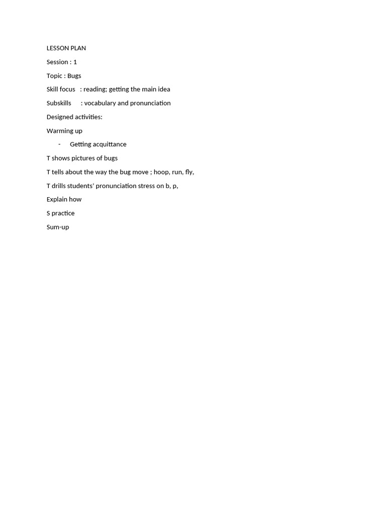 Lesson Plan | PDF