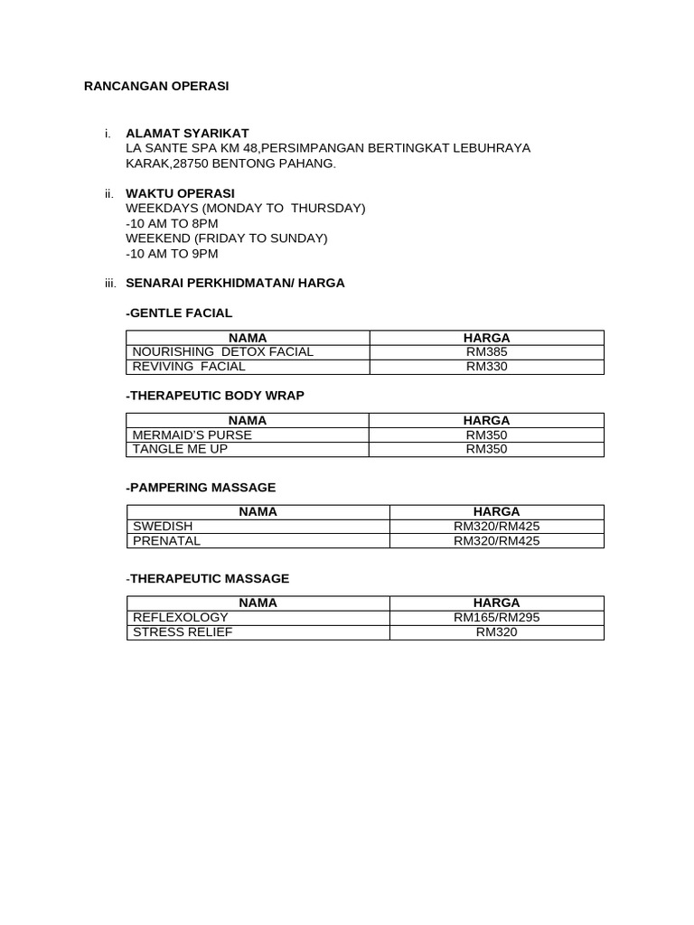 RANCANGAN OPERASI | PDF