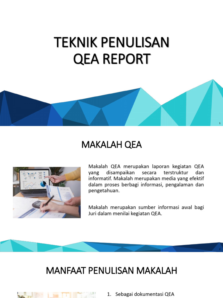 Teknik Penulisan QEA Report | PDF