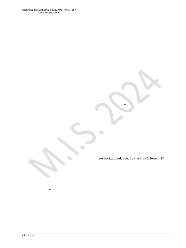 Sabanal Cdi4 Reading Handouts 2024 | PDF | Traffic | Traffic Light