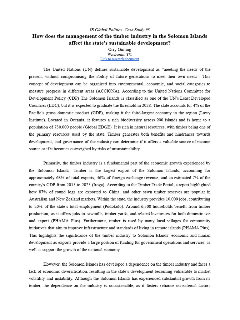 Timber Industry's Impact on Sustainability | PDF | Sustainability ...