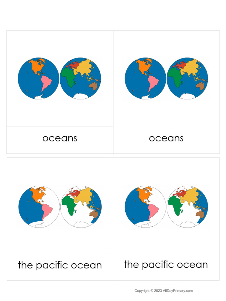 Ocean Three Part Cards | PDF