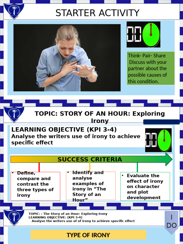 The Story of An Hour - Exploring Irony | PDF | Irony