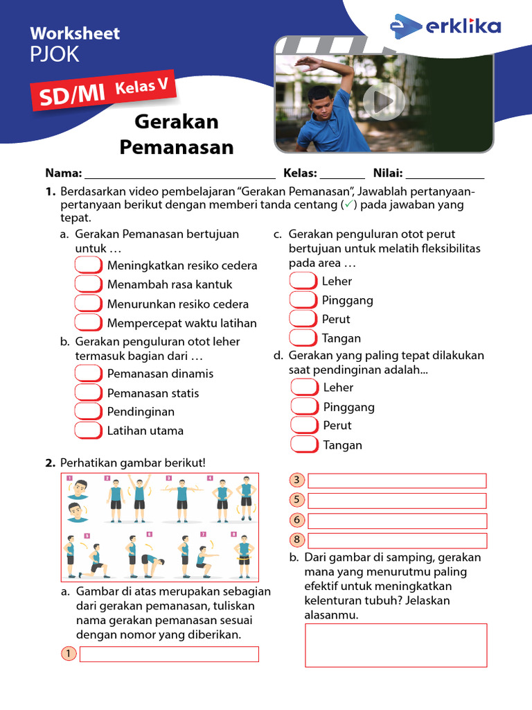 SD Pjok Kelas V - Gerakan Pemanasan | PDF