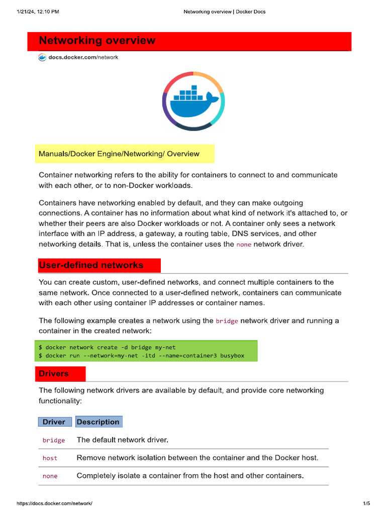 Docker Networking | PDF