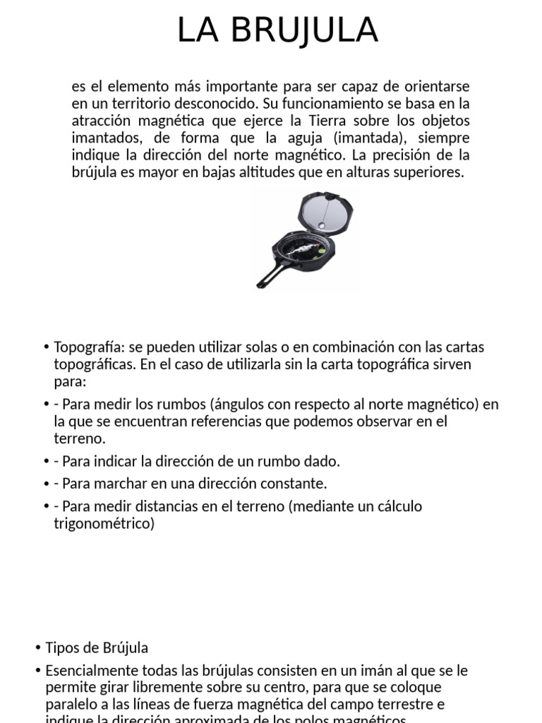 Brujula Diapositiva | PDF | Azimut | Brújula