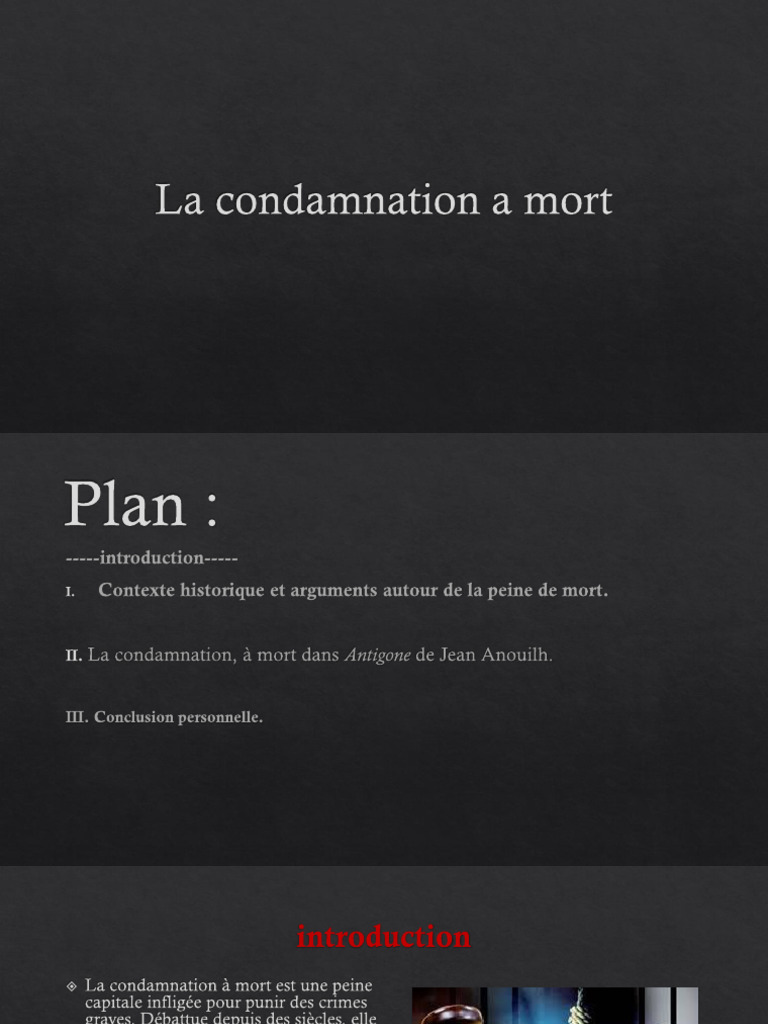 La Condamnation A Mort | PDF