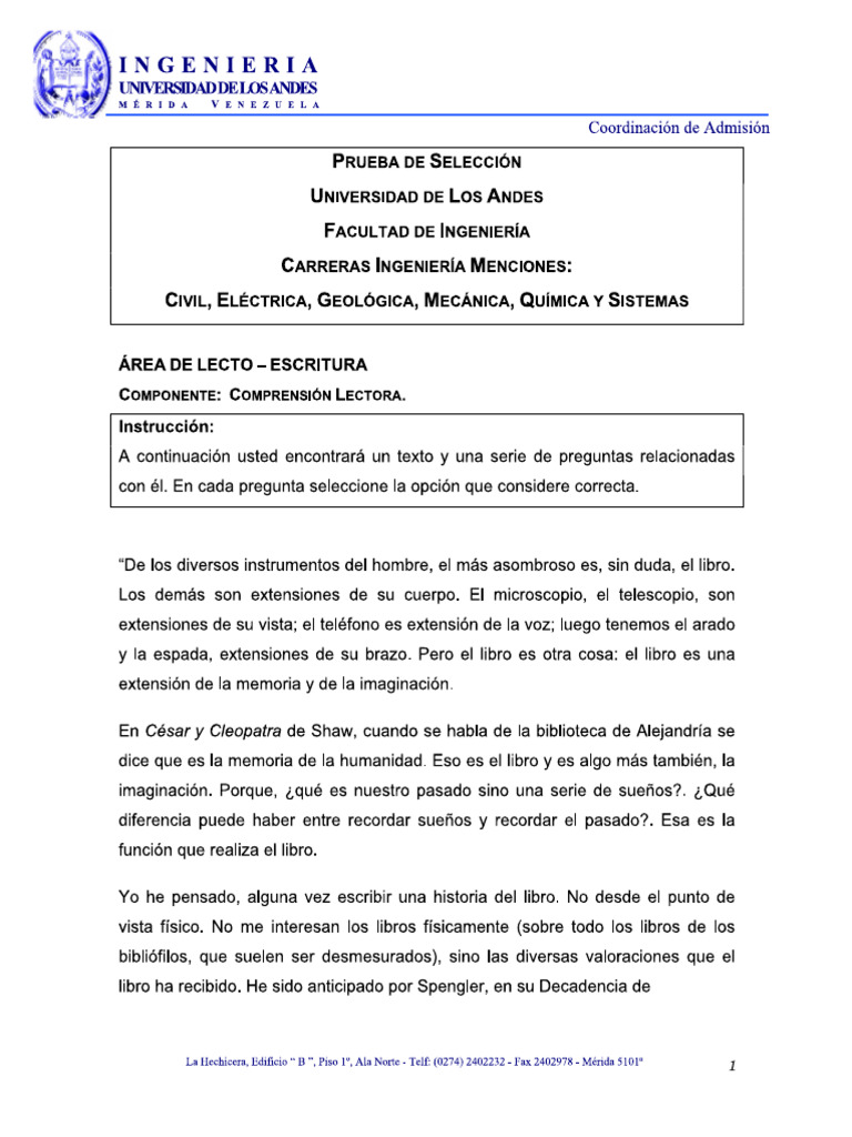 Modelo de Prueba ULA | PDF