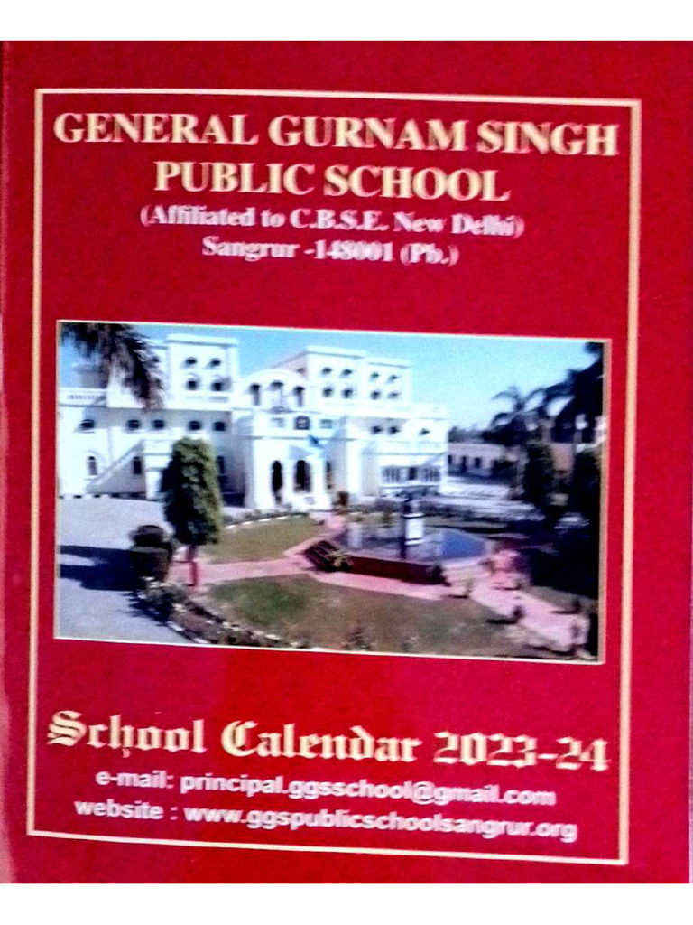 School Calendar 2023 24 | PDF