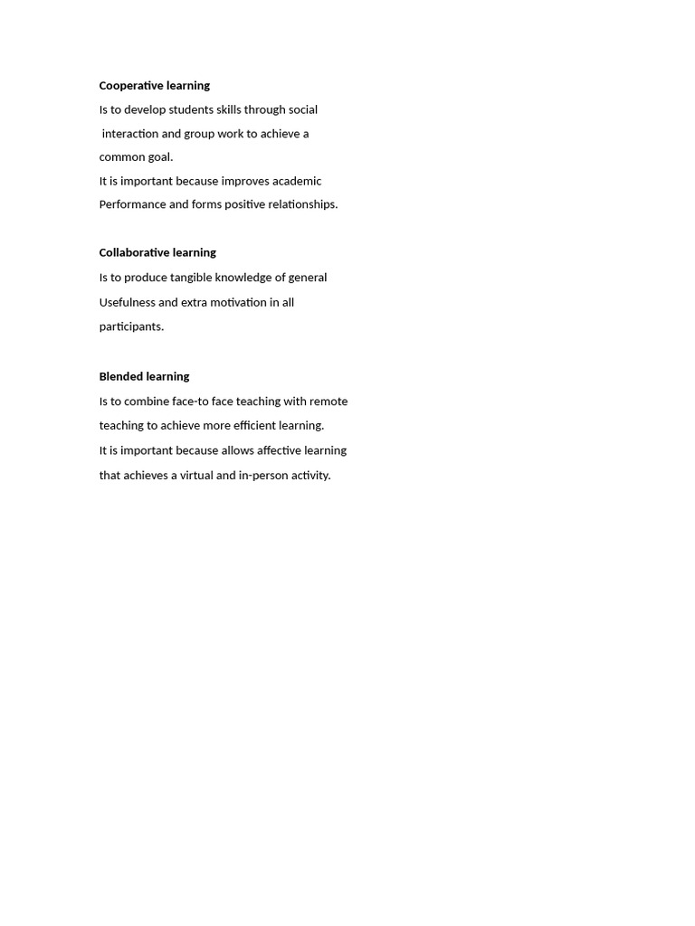 Cooperative Learning | PDF