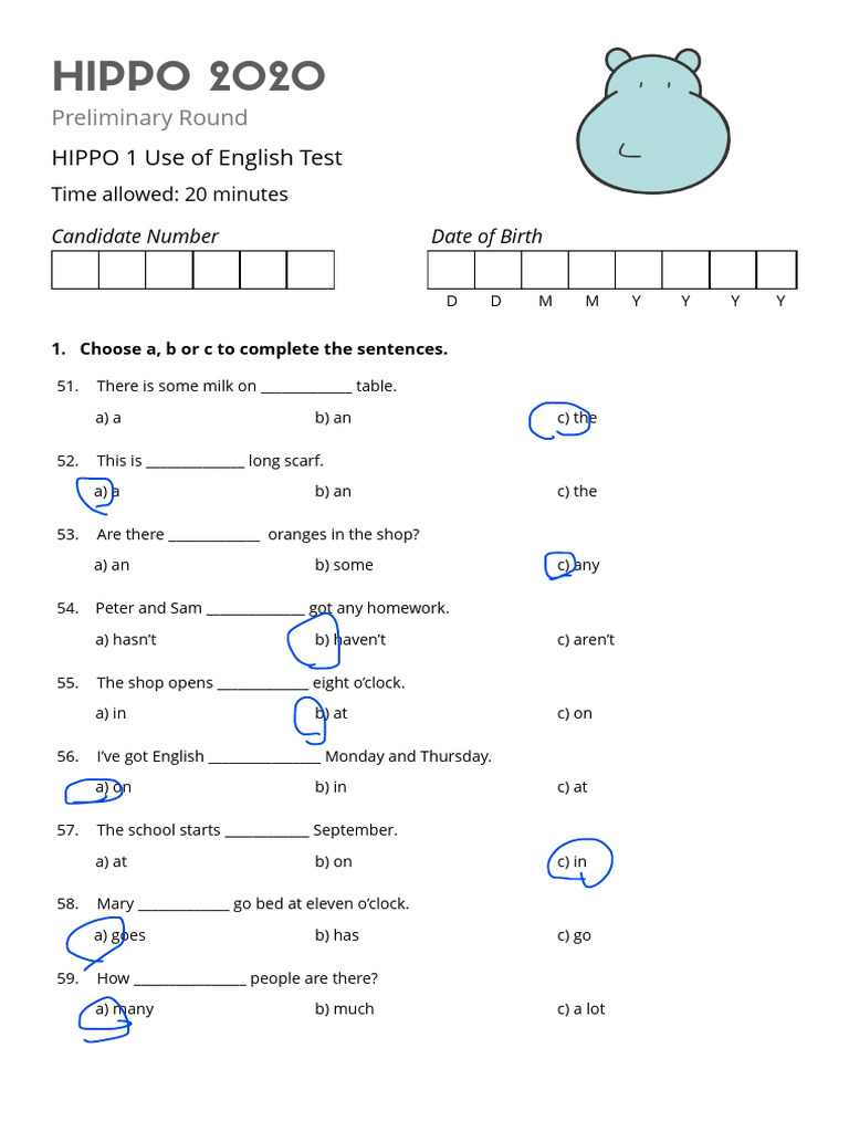 Hippo 1 Use 2020 V1.E Done by Bella | PDF