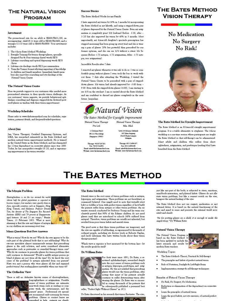 Bates Method: Natural Vision Success | PDF | Glasses | Visual System