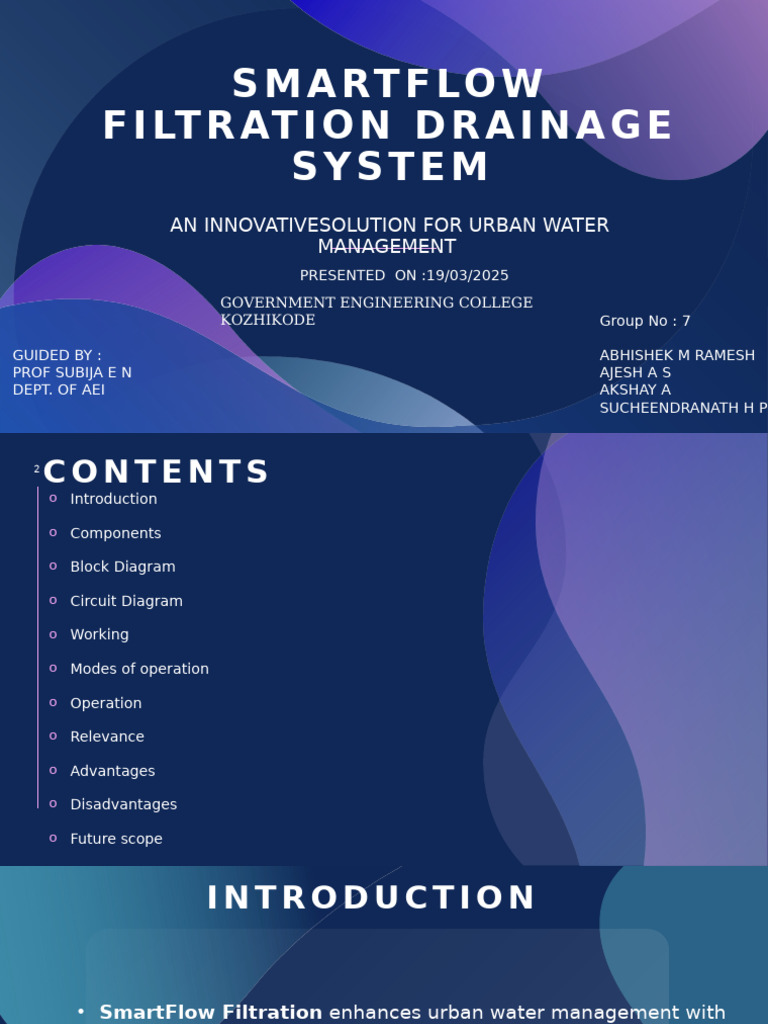 Smartflow Filtration Drainage System (1) | PDF | Relay | Pump
