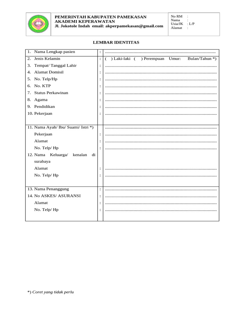 2 LEMBAR IDENTITAS | PDF